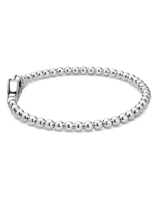 Lagos Sterling Diamond Interlocking Circle Stretch Bracelet