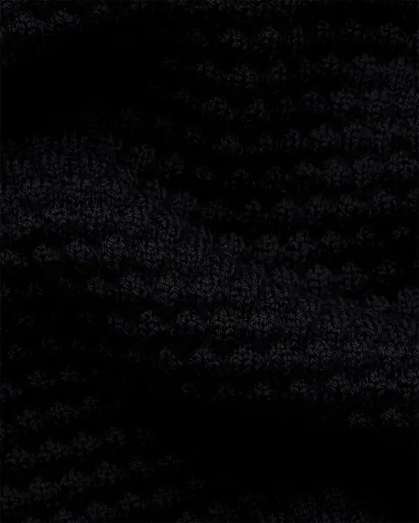 Eton Merino Popcorn Stitch Polo Sweater