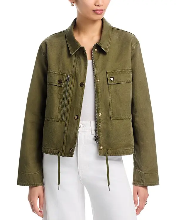 Veronica Beard Stephen Bomber Jacket - Army