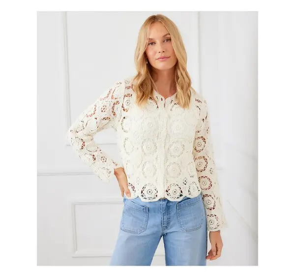 Karen Kane Crocheted Soft Jacket