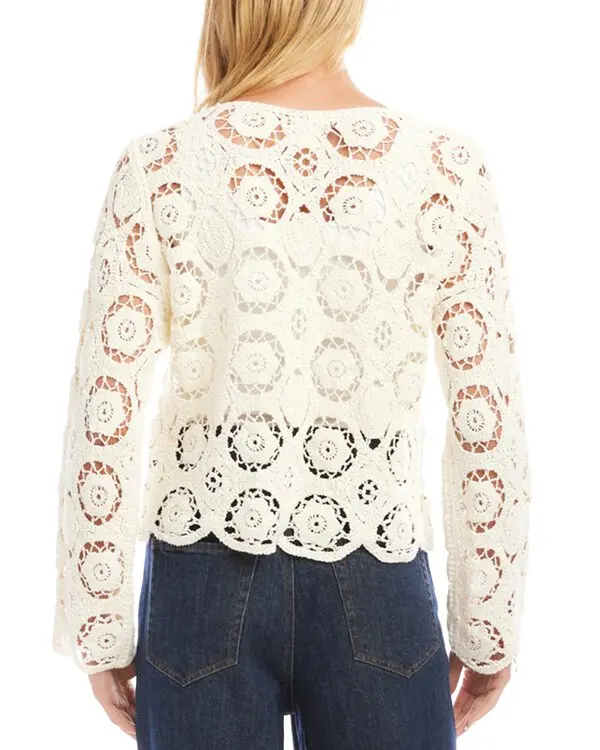 Karen Kane Crocheted Soft Jacket
