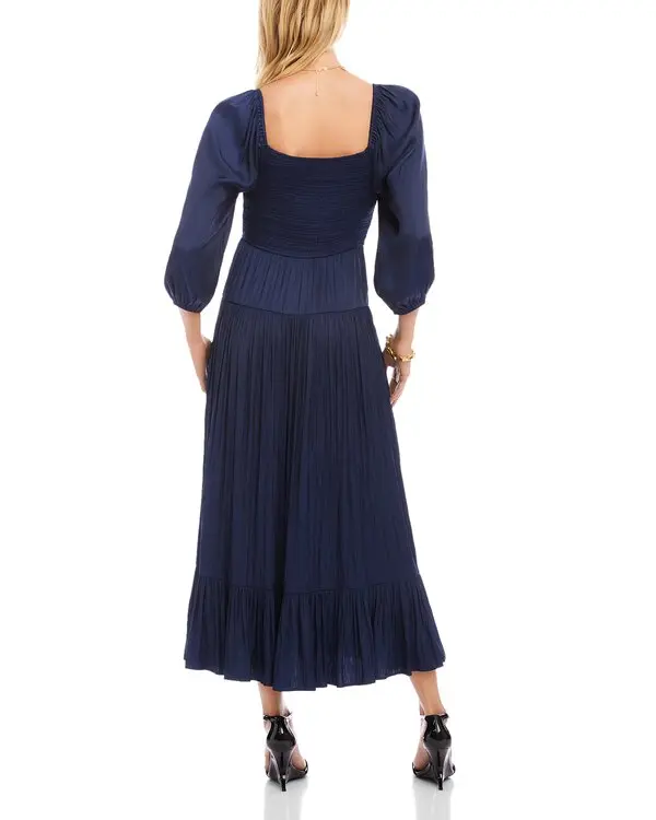 Karen Kane Blouson Sleeve Smocked Midi Dress