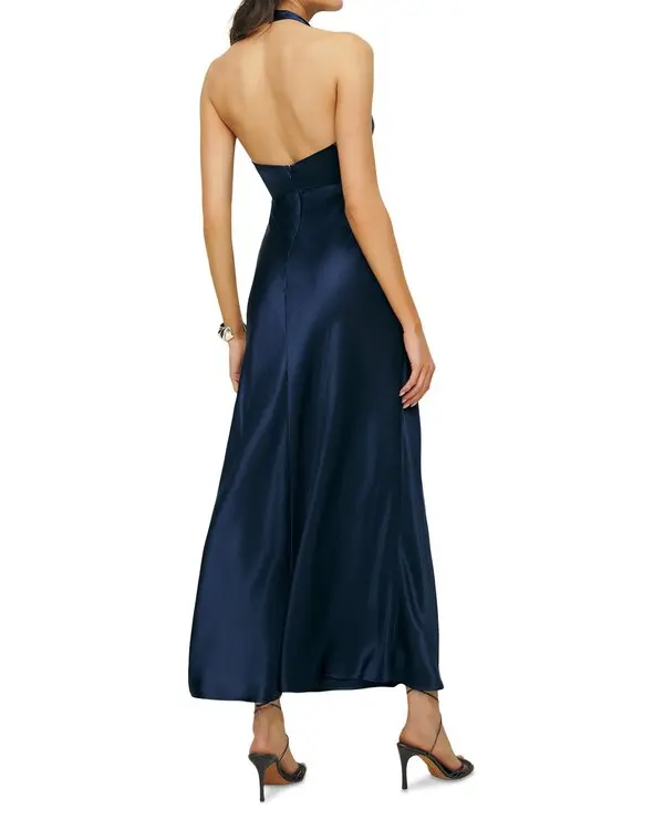 REFORMATION Daniela Silk Dress - Pear