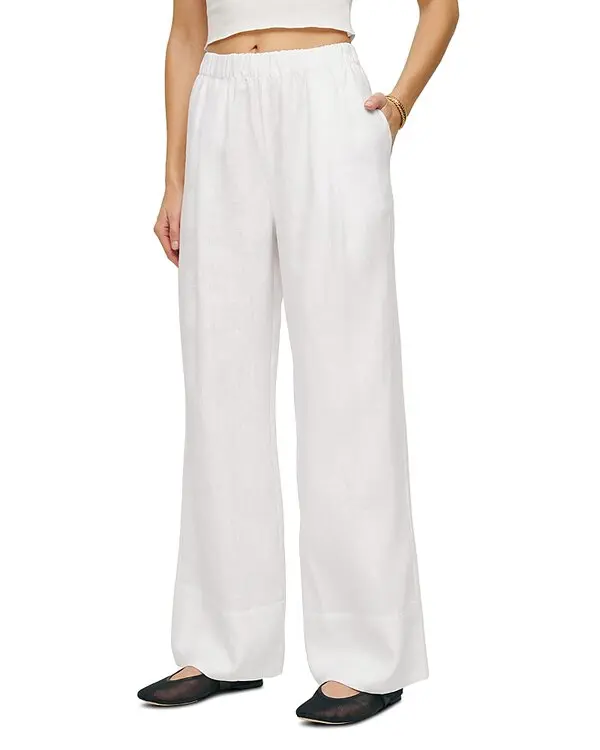 REFORMATION Fernando Wide Leg Pants - White