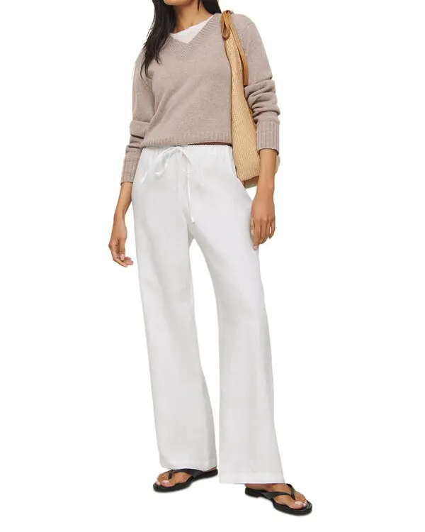 REFORMATION Olina Linen Pants - White