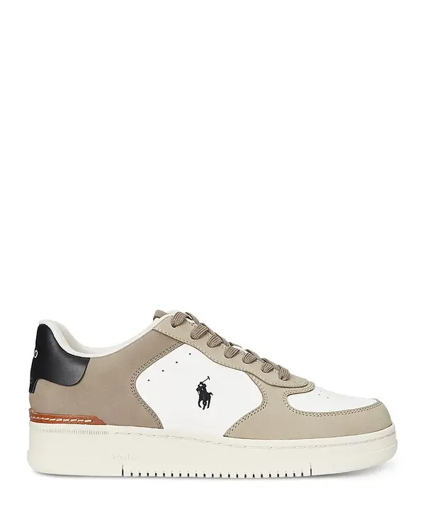 Polo Ralph Lauren Masters Court Lace Up Sneakers - White/milkshake