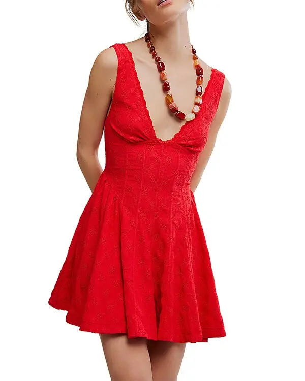 Free People Eyelet Mini Dress - High Risk