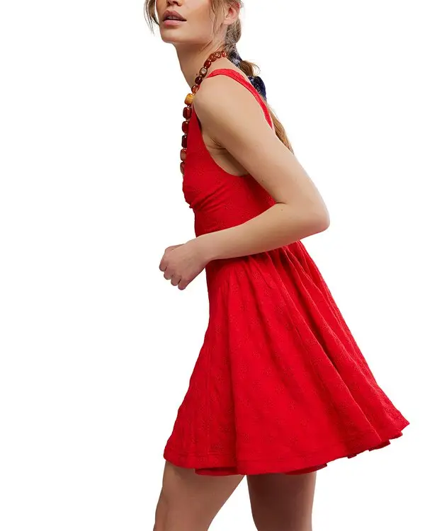 Free People Embroidered V-neck Mini Dress - High Risk