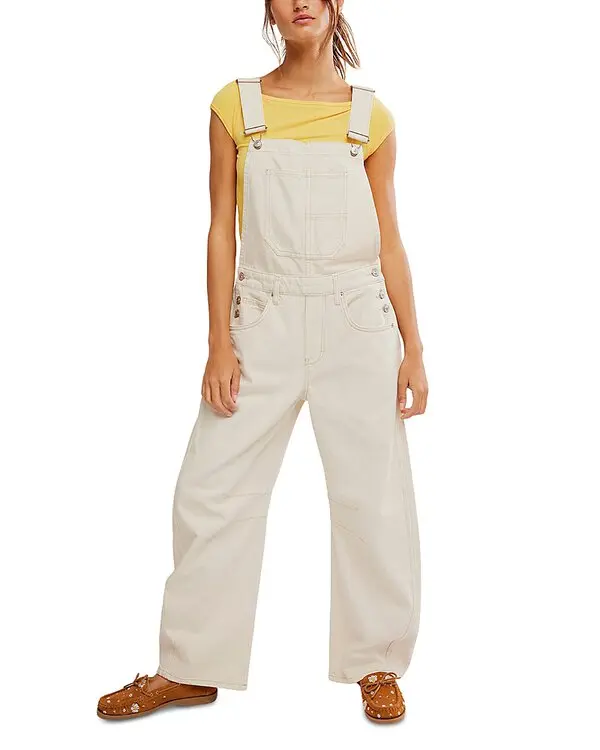 Free People Good Luck Overalls - Milk