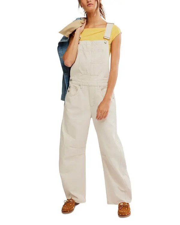 Free People Good Luck Overalls - Milk