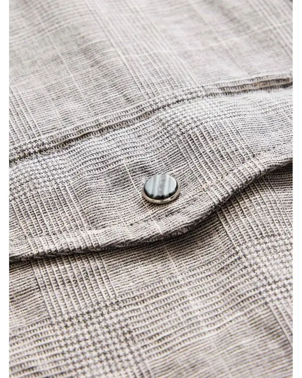 John Varvatos Jameson Quilted Shirt Jacket - Deep Charcoal