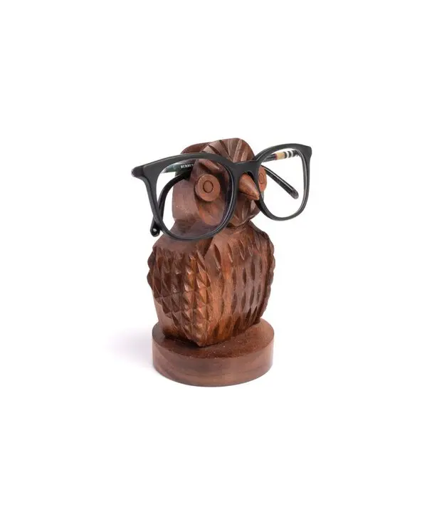 MATR BOOMIE Wooden Owl Eyeglass Holder Stand