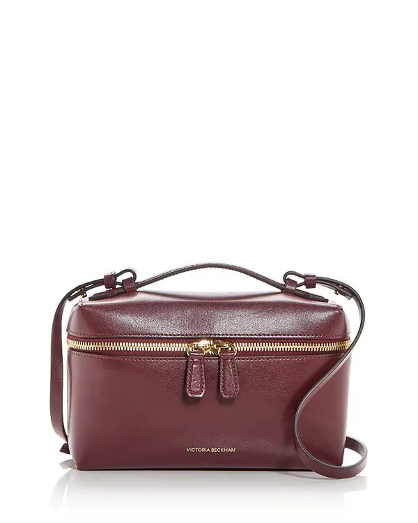 Victoria Beckham Vanity Leather Crossbody Bag - Burgundy