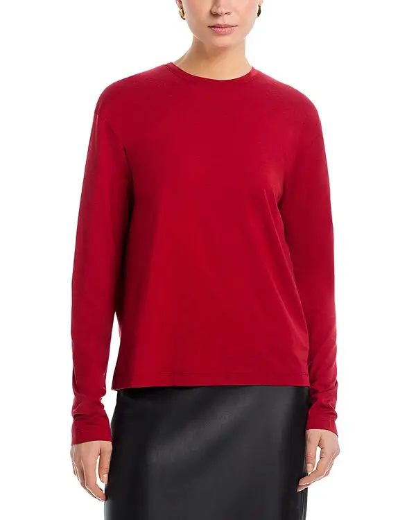 TOTEME Classic Long Sleeve Tee - Poppy