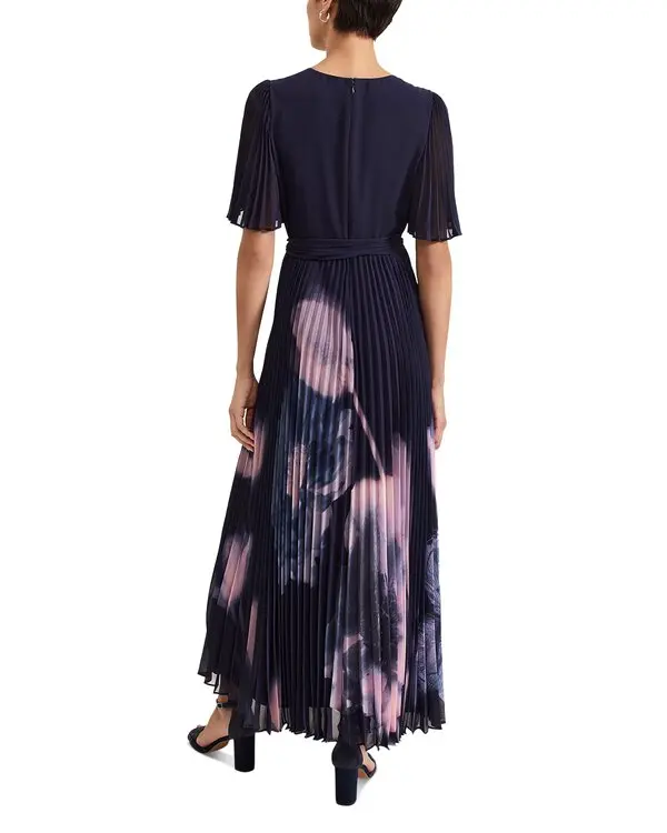 PHASE EIGHT Petites Abigail Textured Wrap Dress - Navy