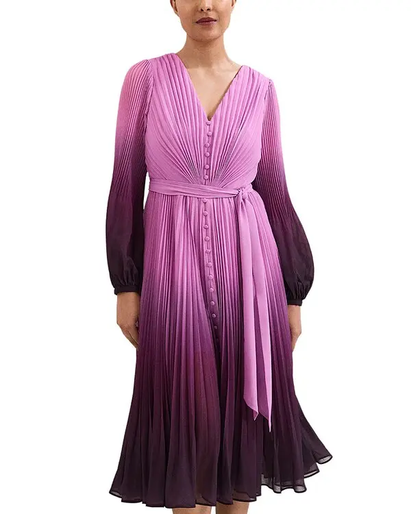 PHASE EIGHT Petites Mira Ombre Dress - Purple