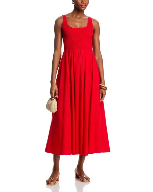 Xirena Florence Smocked Dress - Red Flash