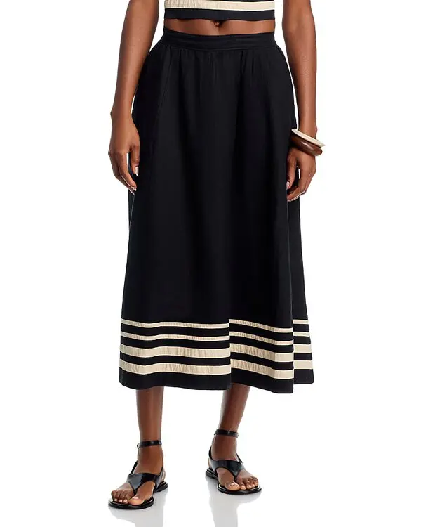 Xirena Lucille Linen Striped Skirt
