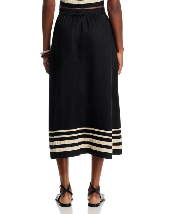 Xirena Lucille Linen Striped Skirt