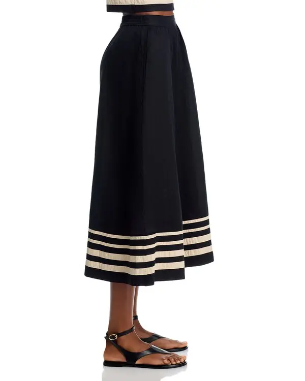 Xirena Lucille Linen Striped Skirt