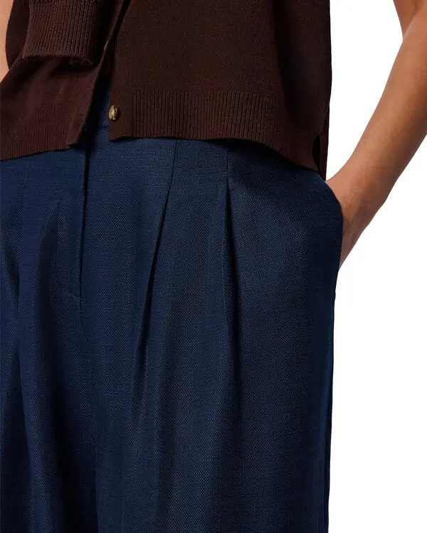 Whistles Wide-leg Hopsack Trousers