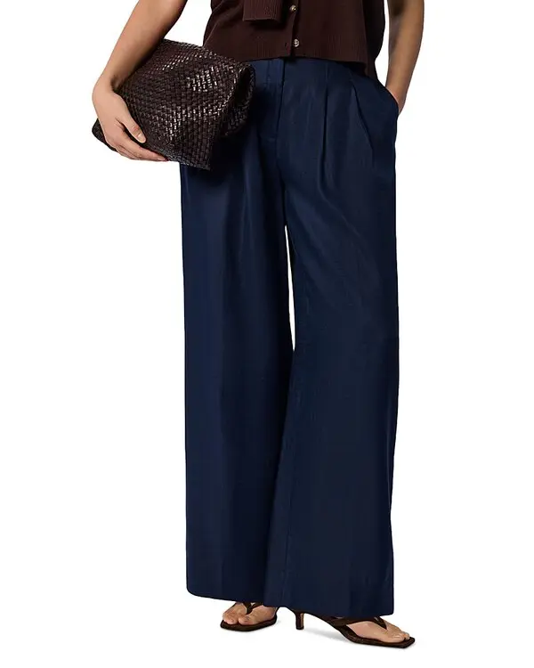 Whistles Wide Leg Hopsack Trousers