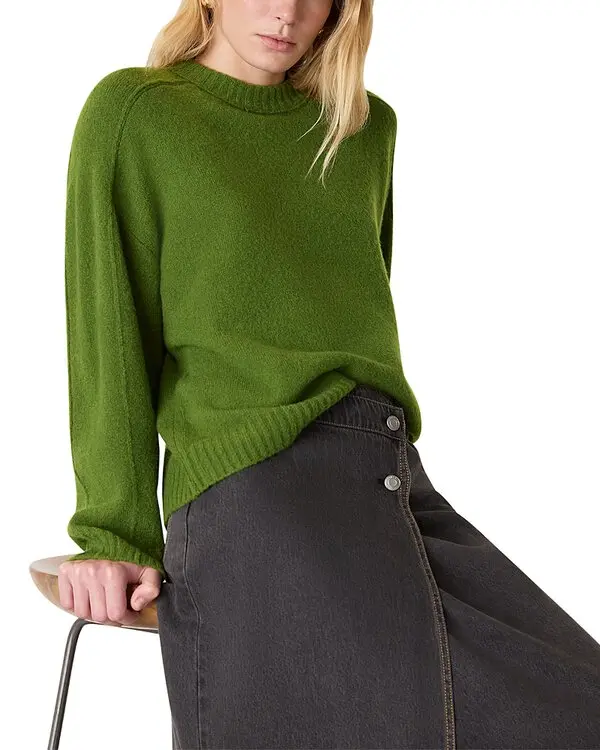 Whistles Seam Detail Knit Sweater - Green
