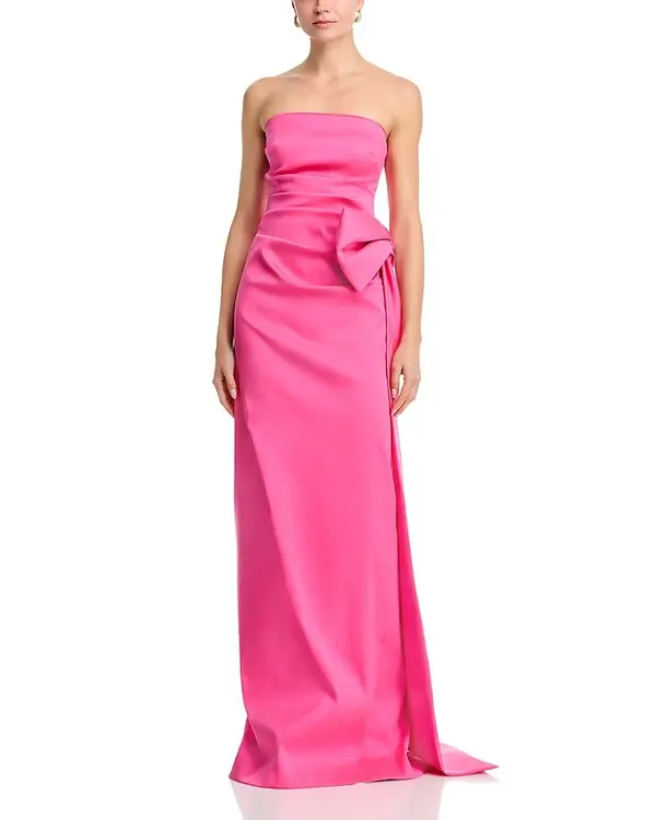 Rickie Freeman For Teri Jon Mikado Strapless Gown