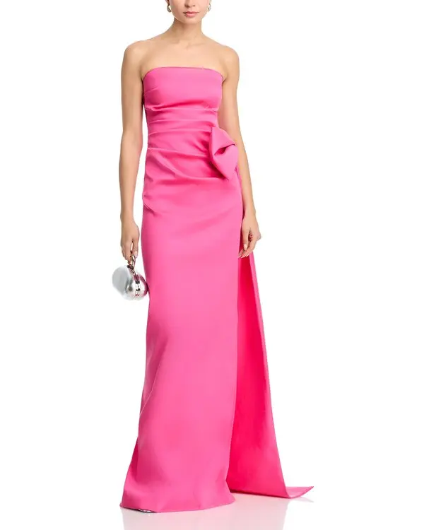 Rickie Freeman For Teri Jon Mikado Strapless Gown