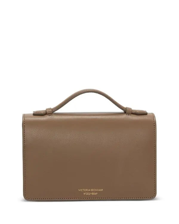 Victoria Beckham Dorian Small Leather Crossbody - Dove Grey