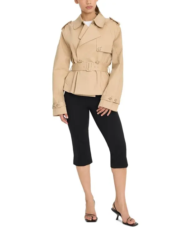 Good American Cropped Trench Jacket