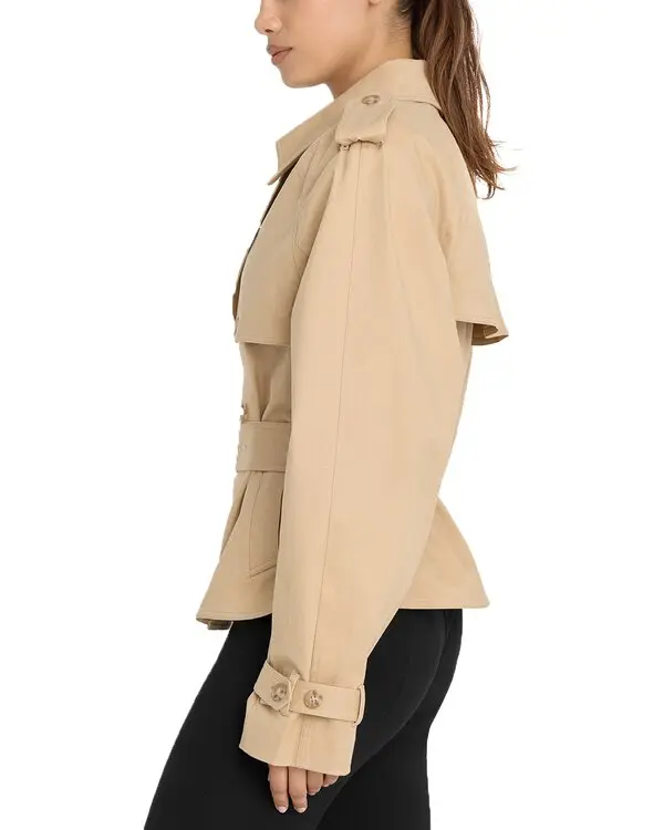 Good American Cropped Trench Jacket