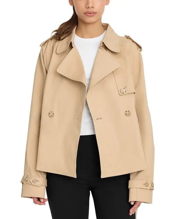 Good American Cropped Trench Jacket