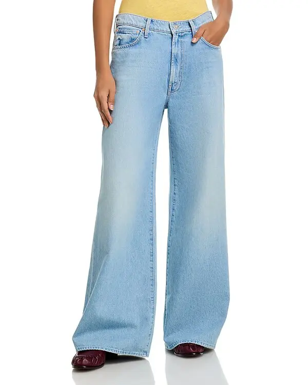 MOTHER The Ditcher High Rise Wide Leg Jeans In Few & Far Between - Few Far Between