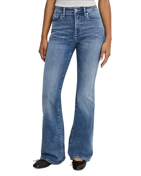 Good American Good Legs Flare Jeans - Indigo