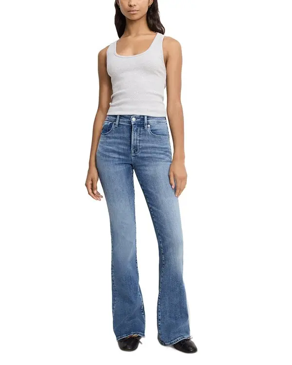 Good American Good Legs Flare Jeans - Indigo