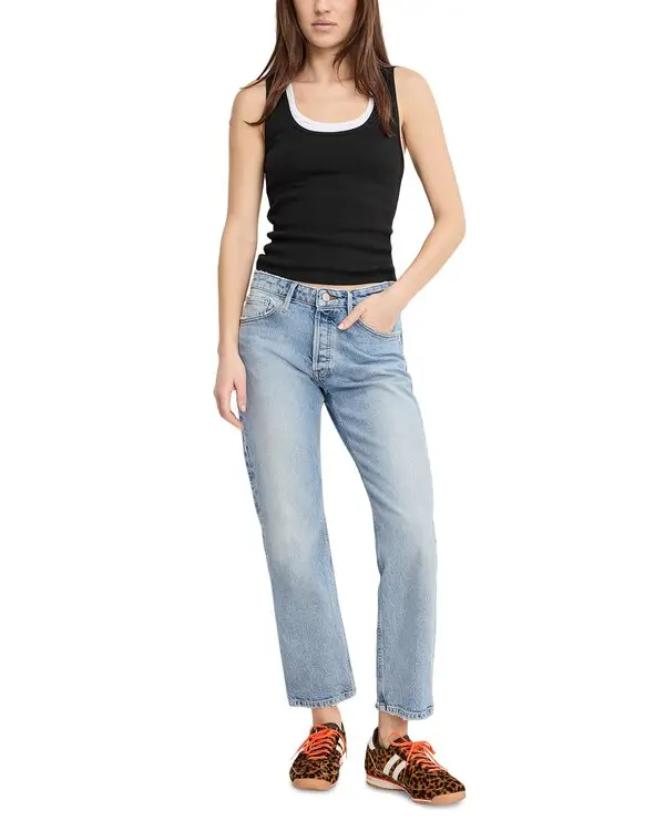 Good American Vintage Straight Ankle Jeans - Indigo