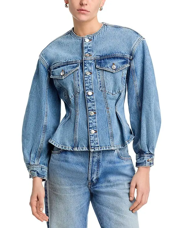 FRAME The Nipped Collarless Jacket