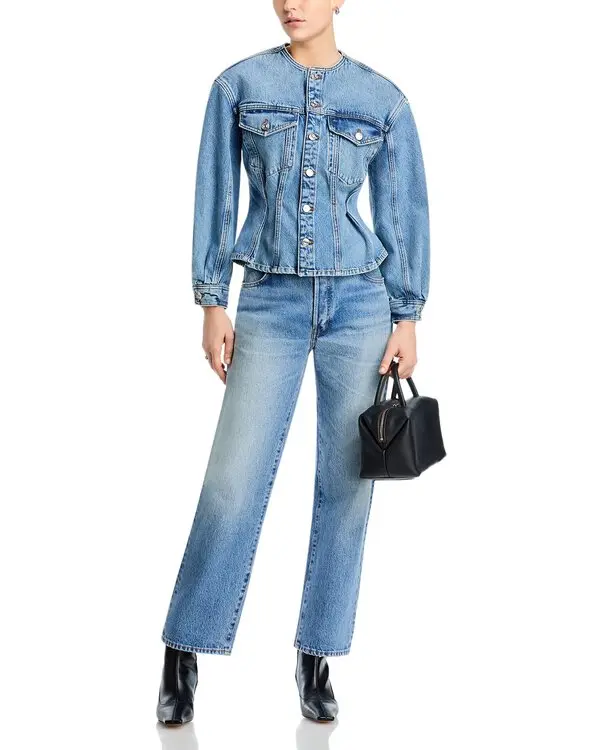 FRAME The Nipped Collarless Jacket
