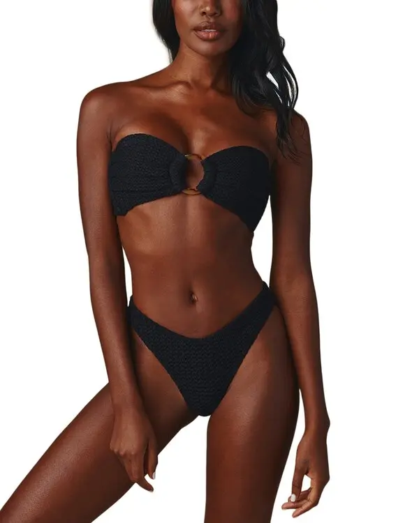 MONTCE Lulu Crochet Bikini Bottom - Black Crochet
