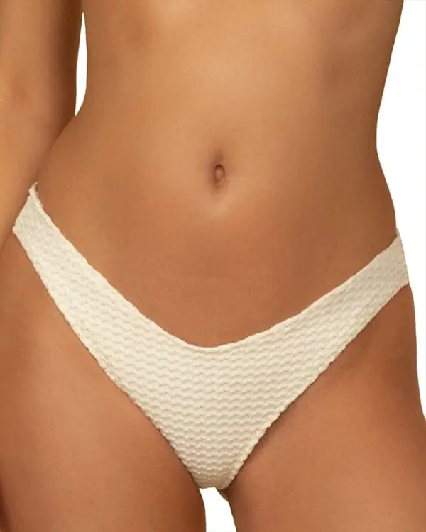 MONTCE Lulu Crochet Bikini Bottom - Bone Crochet