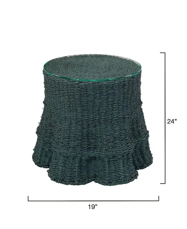 JAMIE YOUNG CO. Falda Seagrass Side Table - Green