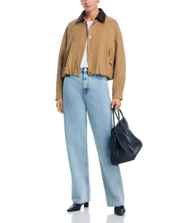 FRAME The Corduroy Collar Bubble Jacket - Camel