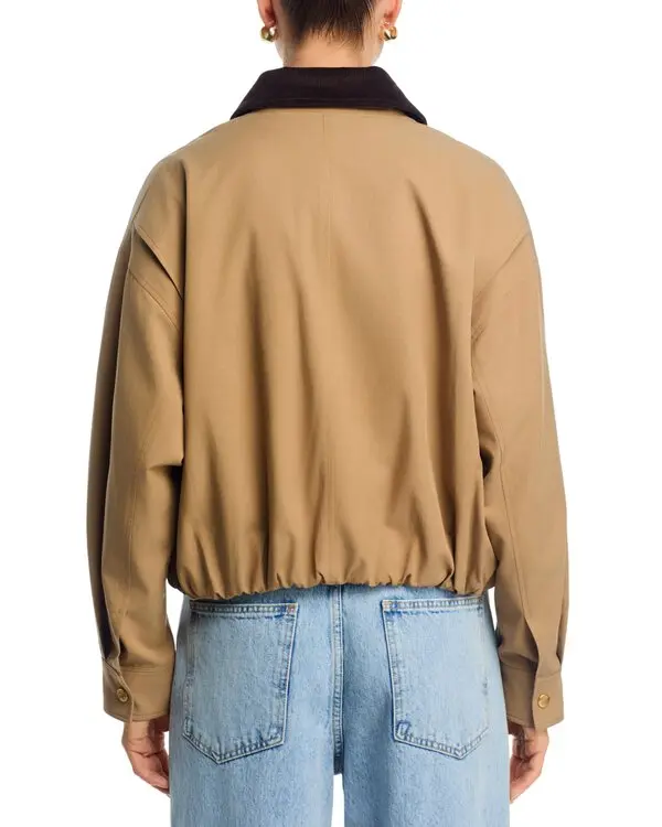 FRAME The Corduroy Collar Bubble Jacket - Camel