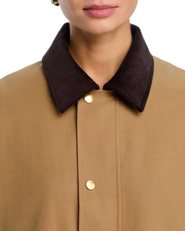 FRAME The Corduroy Collar Bubble Jacket - Camel