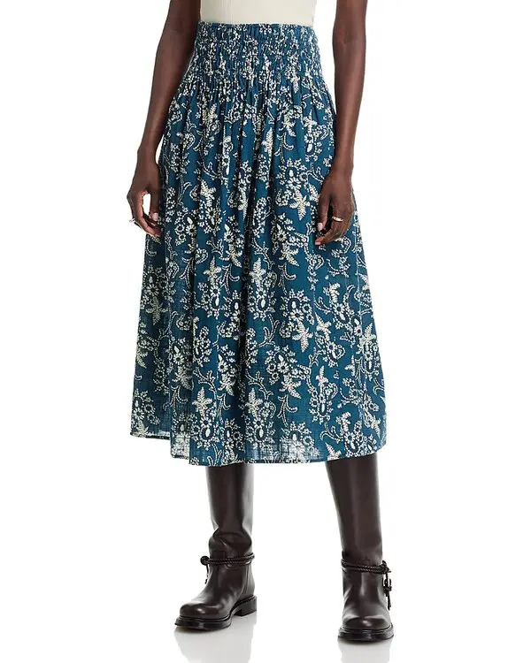 The Great. The Viola Skirt - Indigo Bandana