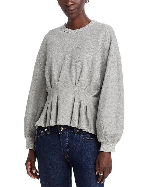 The Great. Corset Sweatshirt - Varsity Grey