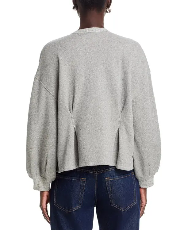 The Great. Corset Sweatshirt - Varsity Grey