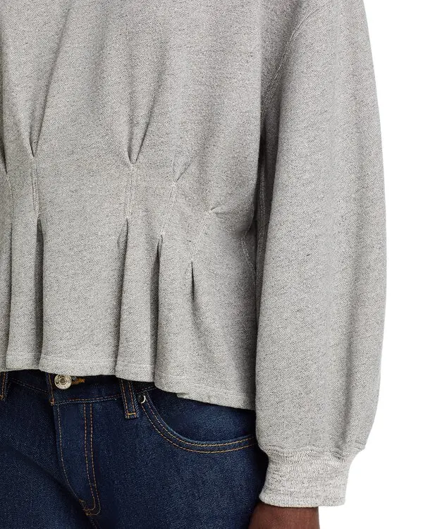 The Great. Corset Sweatshirt - Varsity Grey