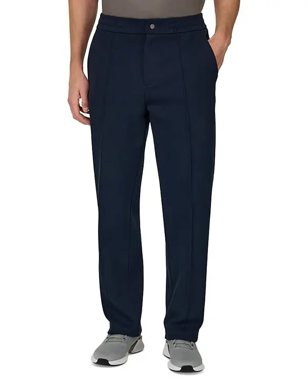 Boggi Milano Cotton Blend Scuba Pique Trousers - Navy Blue